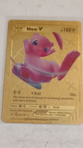 Mew V HP 180 X Ball 069/189 Gold Fan Art 2020 Pokémon Card Never Played ...