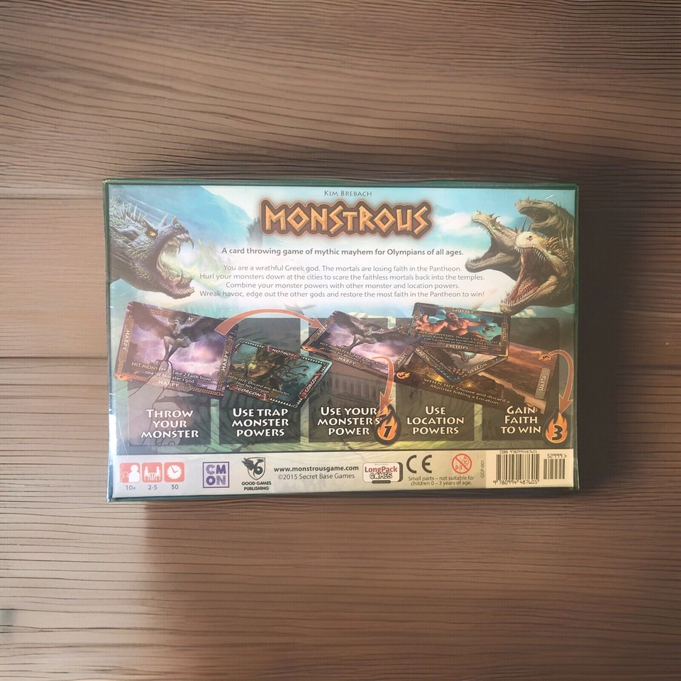 New Sealed Monstrous The Game Of Mythic Mayhem Card Game | eBay
