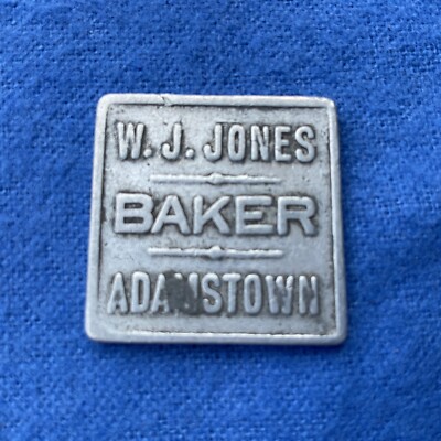 AUST BREAD TOKEN ADAMSTOWN W.J.JONES BAKER HALF LOAF TOKEN, 25mm across ...