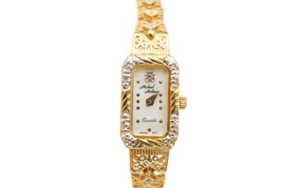 Michael Anthony Watch Womens 14k Yellow Gold Diamond Mother Of Pearl ...