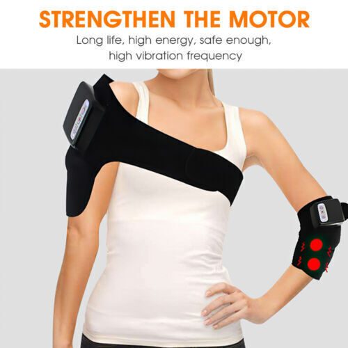 2pc Electric Heating Vibration Knee Joint Pad Legs Massager Therapy ...