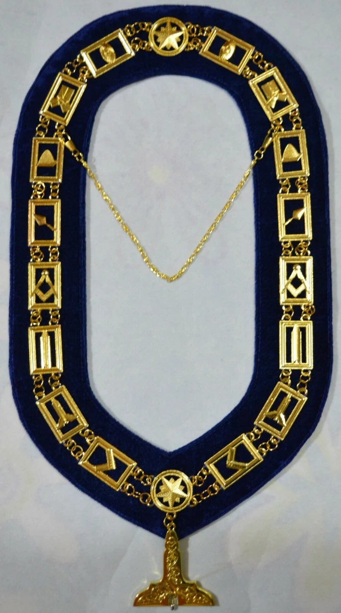 cheap online order MASONIC BLUE LODGE officer silver chain collars with ...