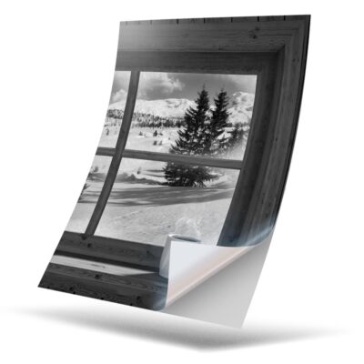1 x Vinyl Sticker A4 - BW - Alpine Window Ski Resort Skiing #36134 ...