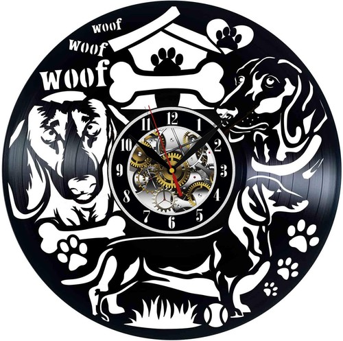 Dachshund Dog Vinyl Wall Clock - Retro Decor - Unique Home Accent ...