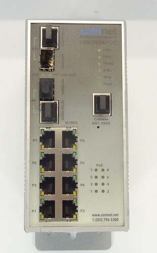 Comnet CNGE2FE8MSPOE 2PORT 1000MBPS 8PORT 100MBPS HARDENED SWITCH POE ...