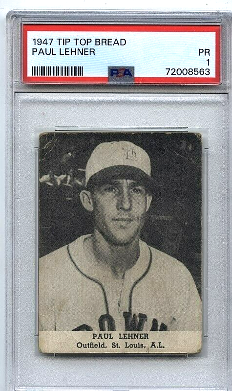 1947 TIP TOP PAUL LEHNER ST LOUIS BROWNS PSA 1 Freshly Graded | eBay
