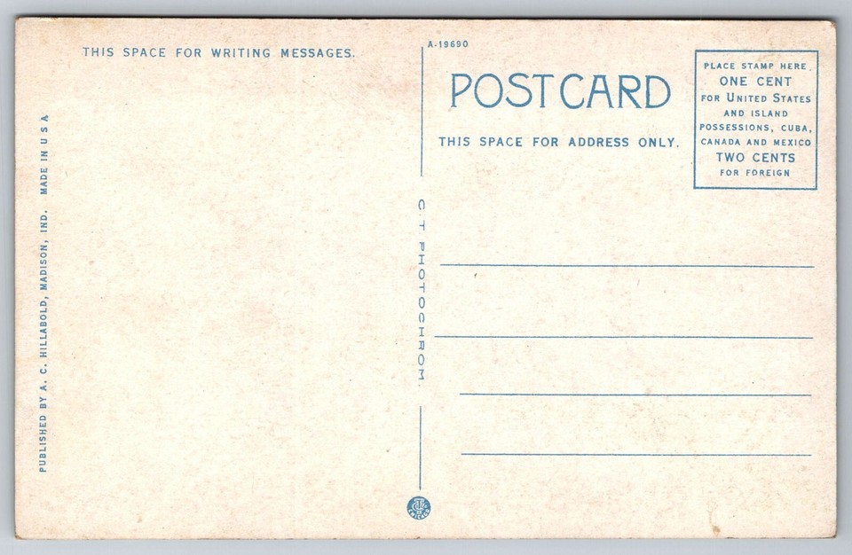 PCC & St L Railroad Cut Madison IN Postcard Indiana Train Track | eBay