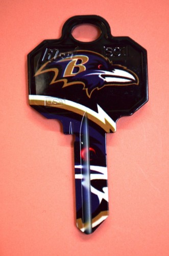 Great Gift Idea NFL BALTIMORE RAVENS SCHLAGE SC1 SC 1 NEW UNCUT KEY ...