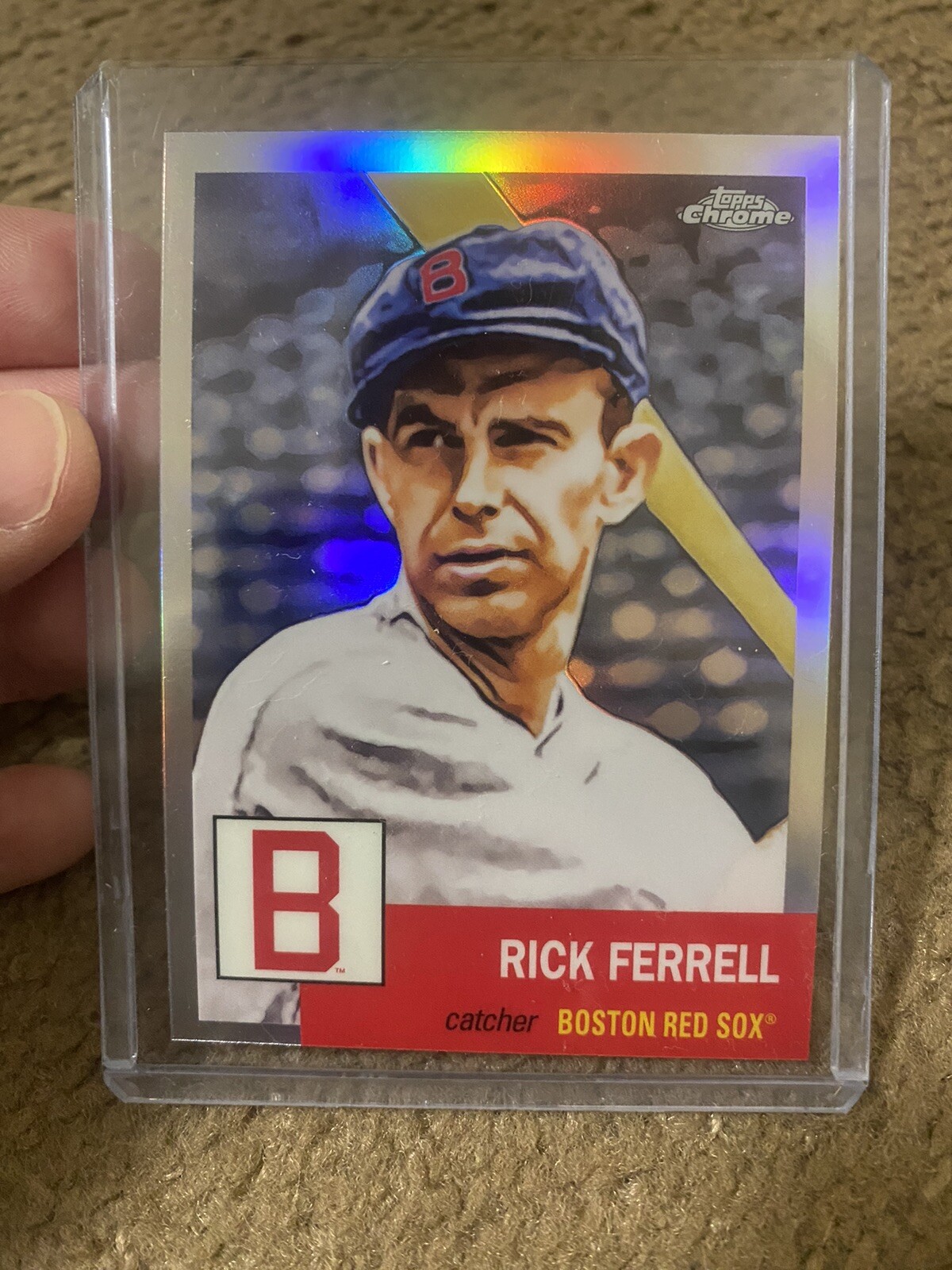 2022 Topps Chrome Platinum Rick Ferrell #142 Refractor Boston Red Sox ...