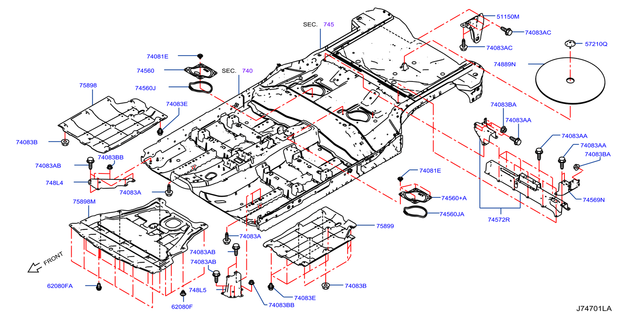 Genuine Nissan Cover Front Under LH 748156MA0A / 74815-6ma0a OEM for ...
