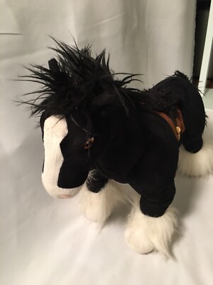 Disney Parks Angus Merida's Stuffed Plush Black Horse from Brave | eBay