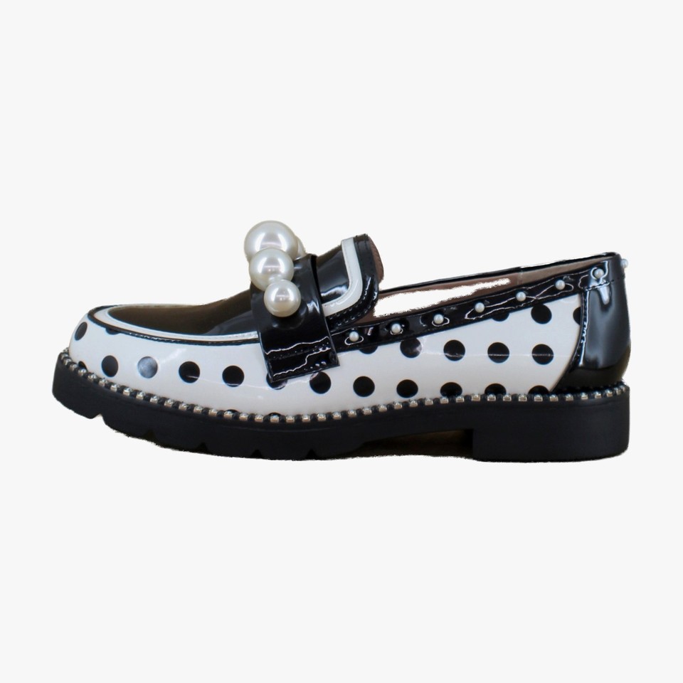 Betsey Johnson Harloe Womens Loafers & Slip-Ons Black/White/Multi | eBay