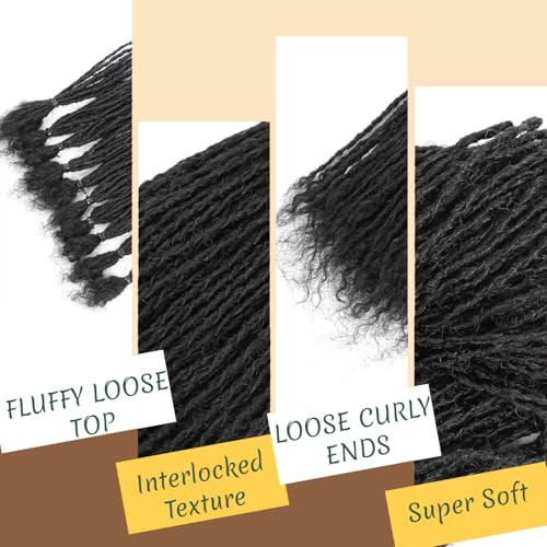 8-12 Inch Sister locs Human Hair Handmade Interlock Locs Curly Tips ...