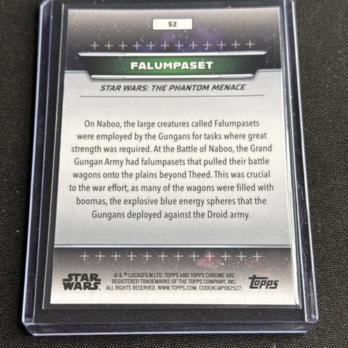 Topps Chrome Star Wars Hyperspace Falumpaset Aqua Sonar Refractor /199 ...