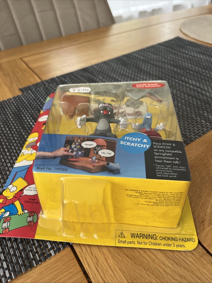 BNIB PLAYMATES ITCHY & SCRATCHY TOY FIGURE FROM THE SIMPSONS | eBay UK