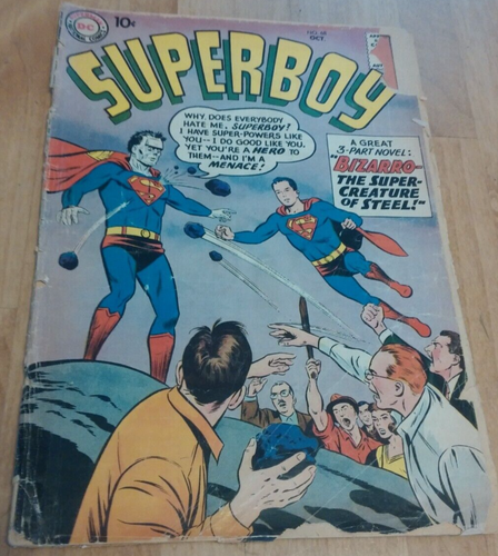 SUPERBOY 68 1ST APPEARANCE OF BIZARRO DC COMIC KEY 1958 SILVER AGE ...
