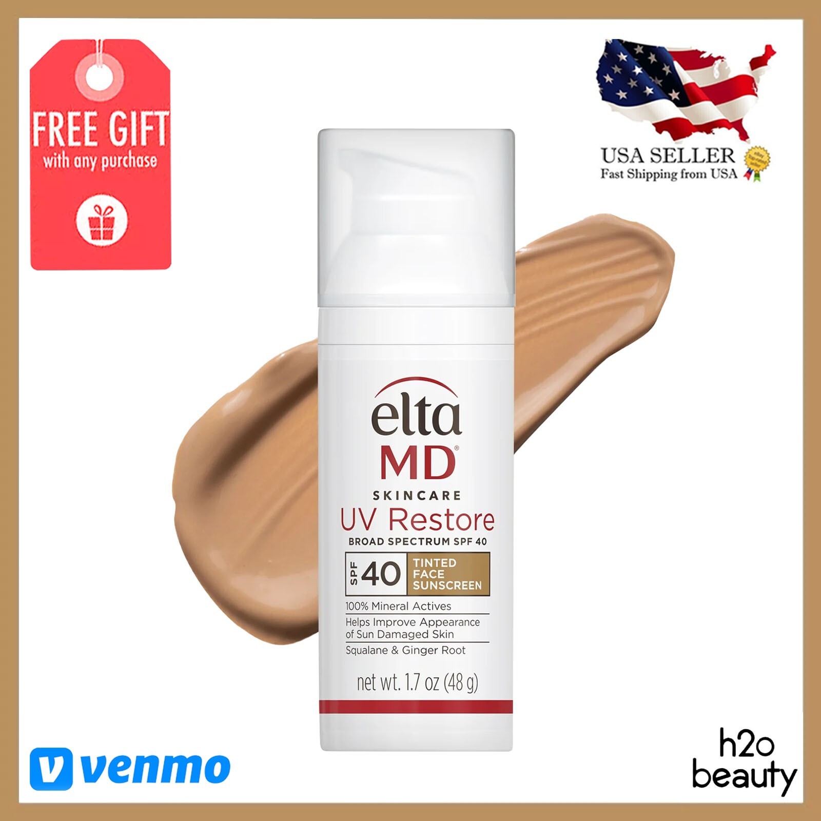 Elta MD TINTED UV Restore Facial Sunscreen SPF 40 1.7 oz EXP 06/26 *New ...