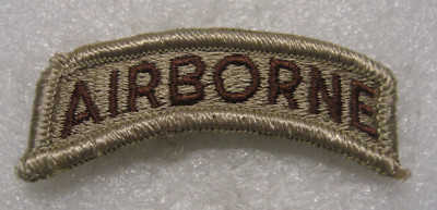 /US Army Shoulder Patch Tab AIRBORNE ,desert sbd. | eBay