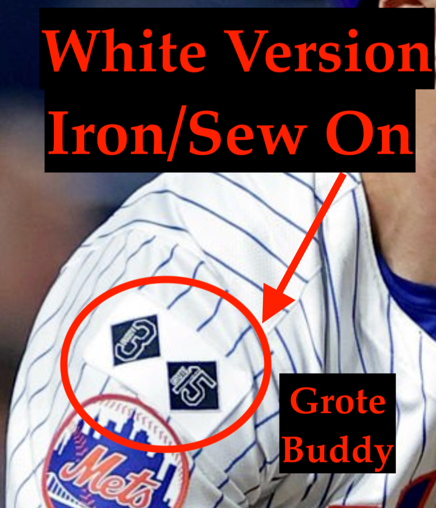 Jerry Grote 15 + Buddy Harrelson Memorial Patch New York Mets Jersey ...