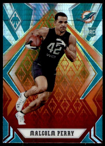 2020 Panini Phoenix Fire Burst #190 Malcolm Perry Dolphins (Silver ...