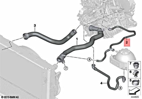 Genuine BMW F20N F21N F22 Hose for Radiator Expansion tank OEM ...