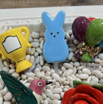 Nora Fleming Mini BLUE PEEP Easter Bunny Rabbit A273 Ceramic Platter Charm | eBay