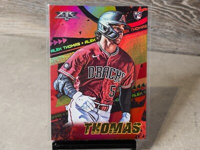 2022 TOPPS FIRE ALEK THOMAS FLAME RED FOIL PARALLEL ROOKIE CARD DBACKS ...