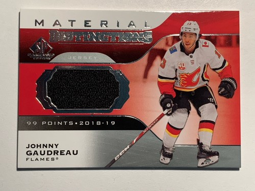 2020-21 UD SP Game Used Material Distinctions JOHNNY GAUDREAU Jersey ...