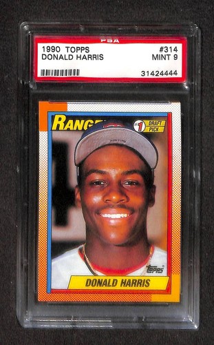 1990 Topps #314 DONALD HARRIS/NUMBER 1 DRAFT PICK PSA 9 Mint 31424444 ...