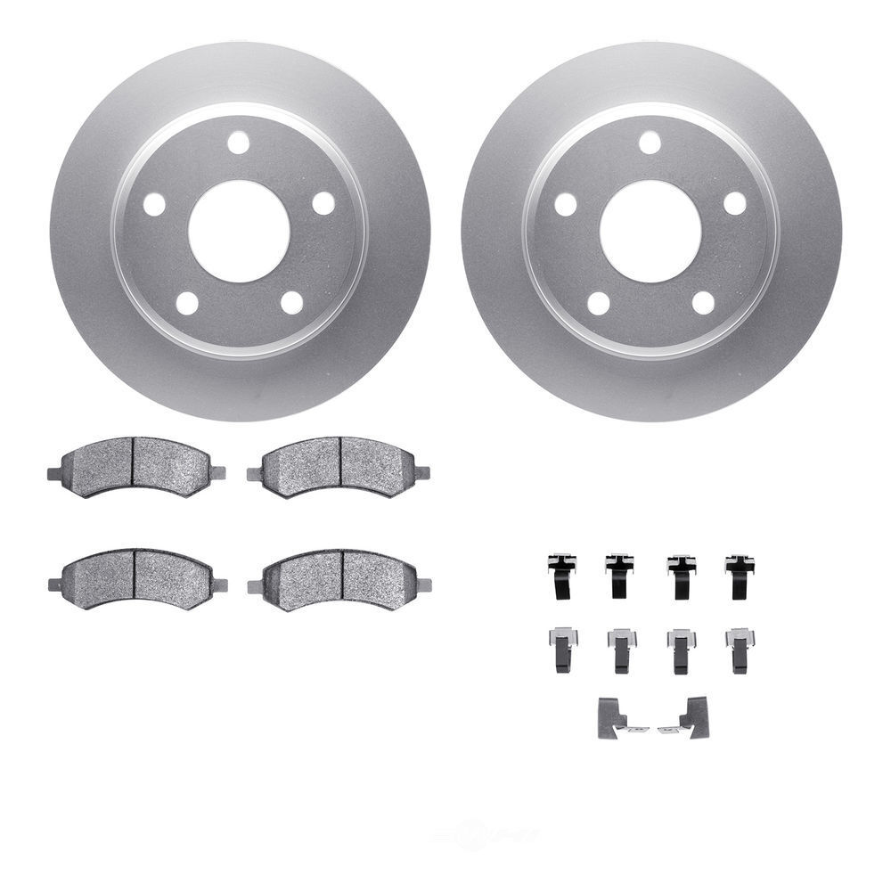 Disc Brake Kit-Geospec Rotors with 5000 Advanced Brake Pads includes ...