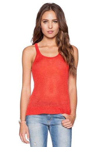 Joe's Jeans Phoebe Tank Linen Blend Sweater Knit Top Poppy New $148 ...
