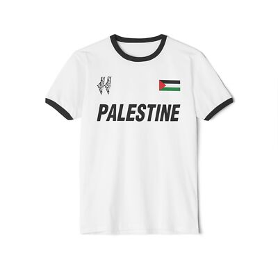 Palestine FC Football Soccer 11 Cotton Ringer Goalie Jersey T-Shirt ...