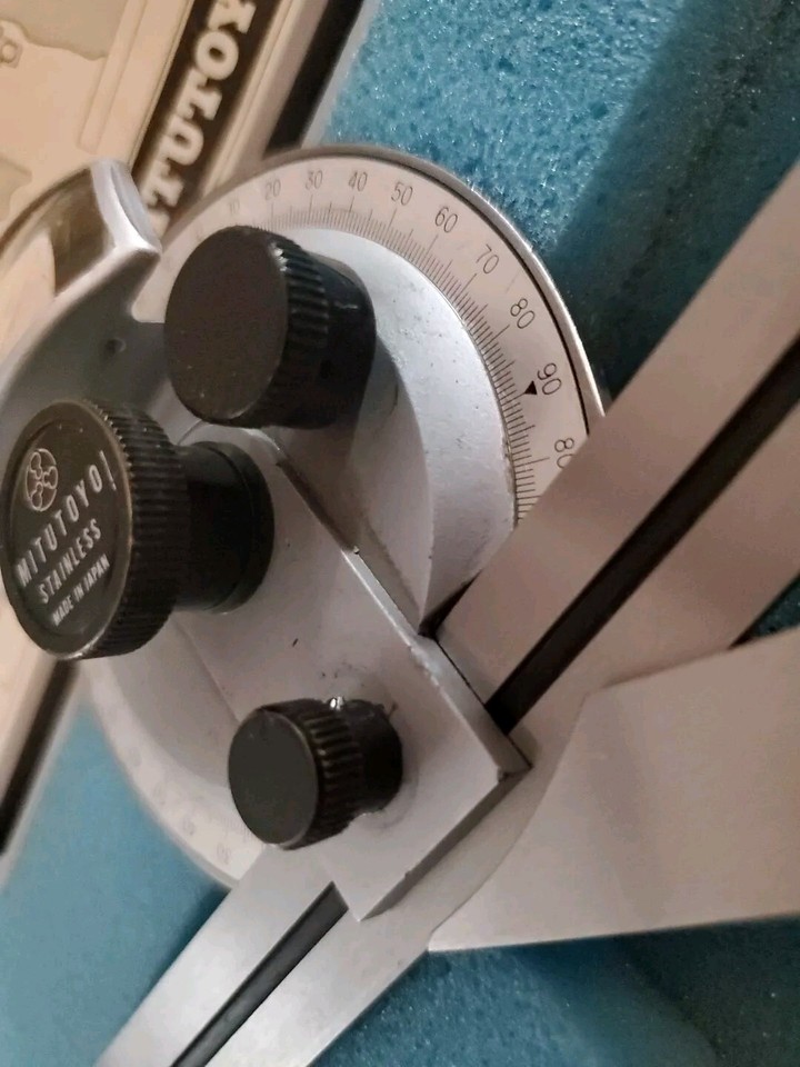 MITUTOYO Machinest Universal Bevel Protractor Set 187-906 Made In Japan ...