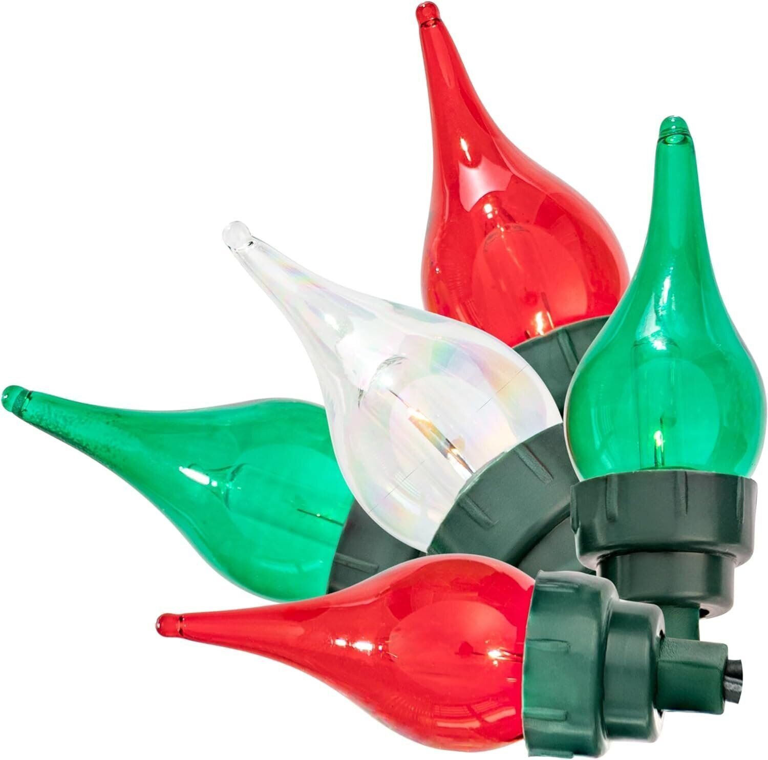 Christmas Random Shimmering Twinkle Flame Tip Teardrop Lights - 8 of 50 ...