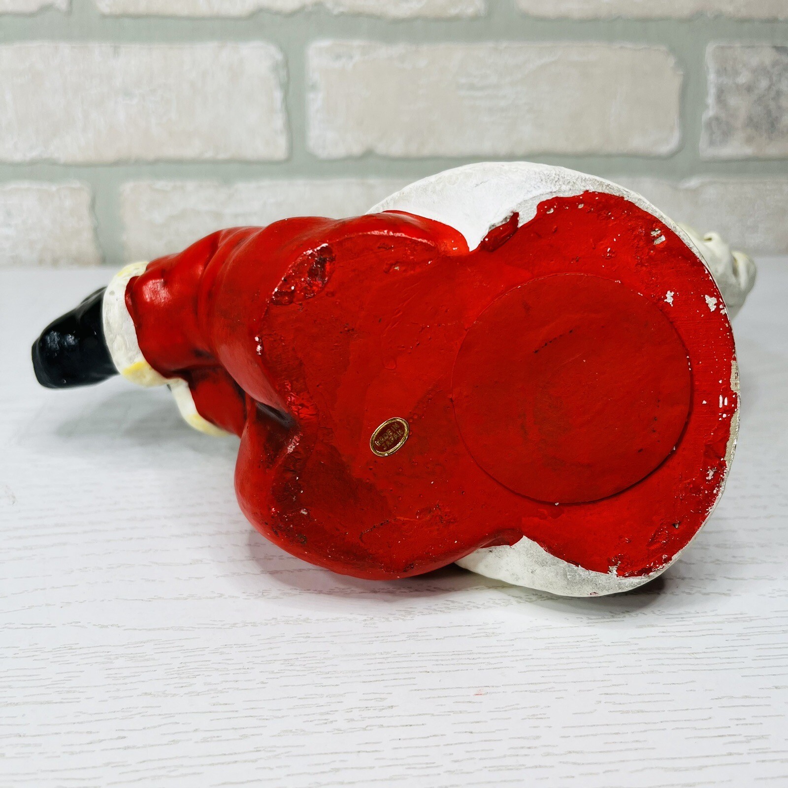 Vintage MCM Christmas Santa Claus Candle Holder Reclining Candlestick ...