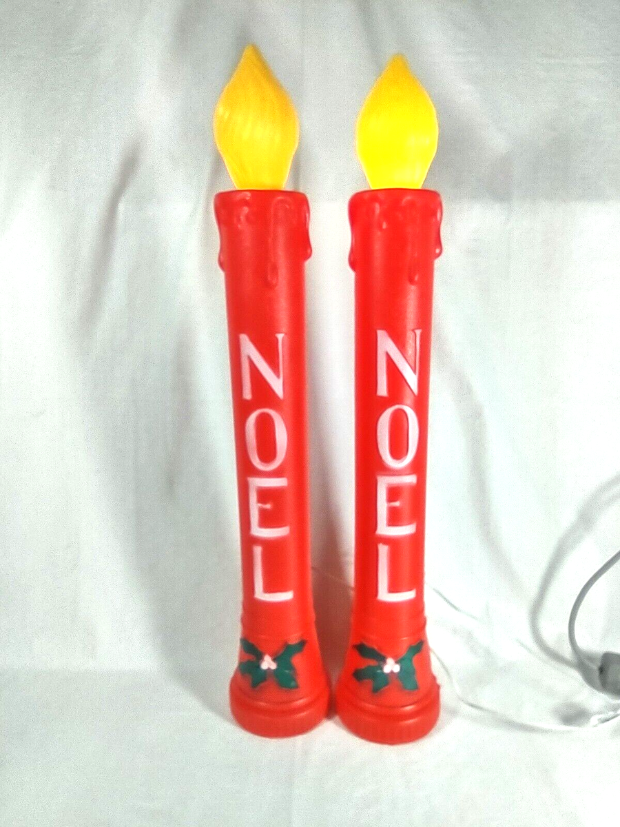 Noel Christmas Candles Outside