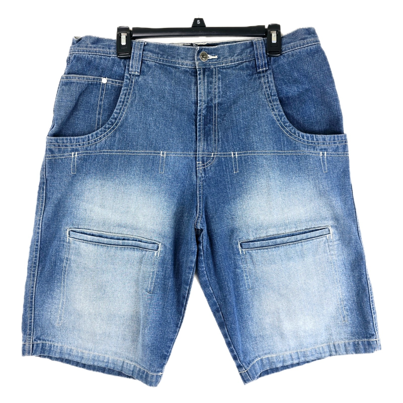 Y2K Joe Boxer 8 Ball Baggy Jean Shorts Jorts Mens 36 … - Gem