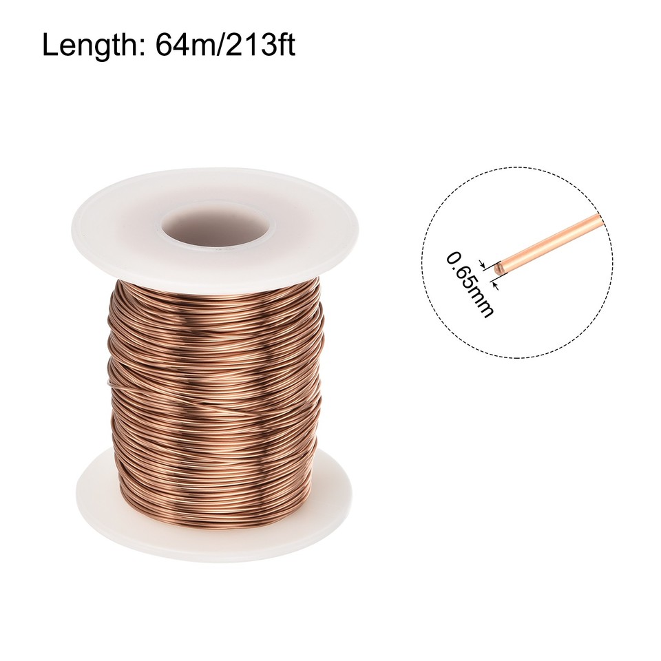0.65mm Magnet Wire 213ft Enameled Copper Wire Enameled Magnet Winding ...