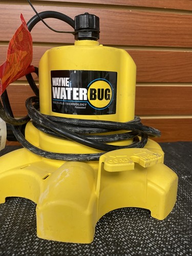Wayne WWB 1/6 HP WaterBUG Submersible Water Removal Pump w/ Multi-Flo ...