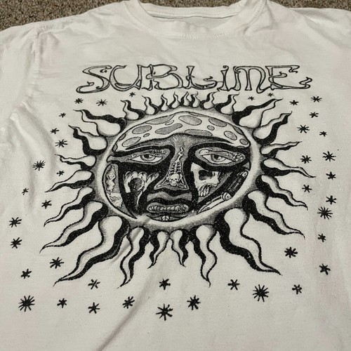 Sublime White T Shirt Sun Graphic Band Tee Short Sleeve Womens Medium ...