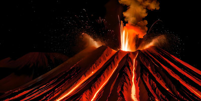 Erupting Volcano License Plate 6 X 12 Inches Aluminum New | eBay