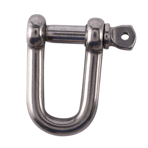 M6x38mm Straight D-Shackle, Short, Stainless Steel AISI 316 D6S7 ...