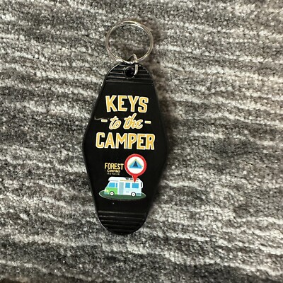 Camping Motel Keychain Vintage Style Keyring Keys To The Camper Camping ...