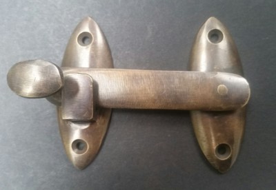Vintage Style Cabinet Door Window Latch, Toggle Hook, Solid Brass Hasp ...