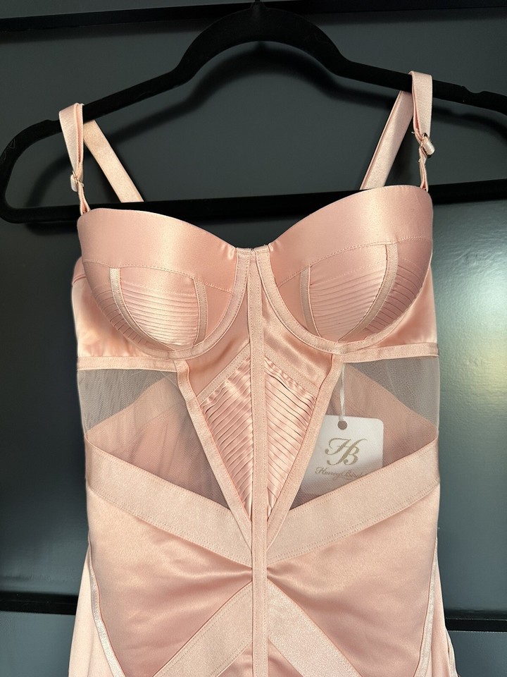 RARE🔥 Honey Birdette JERRY🩷 Pink Bustier Cheeky Dress 32D | eBay