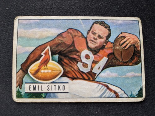 1951 Bowman Football Card # 139 Emil Sitko - Chicago Cardinals (VG) | eBay