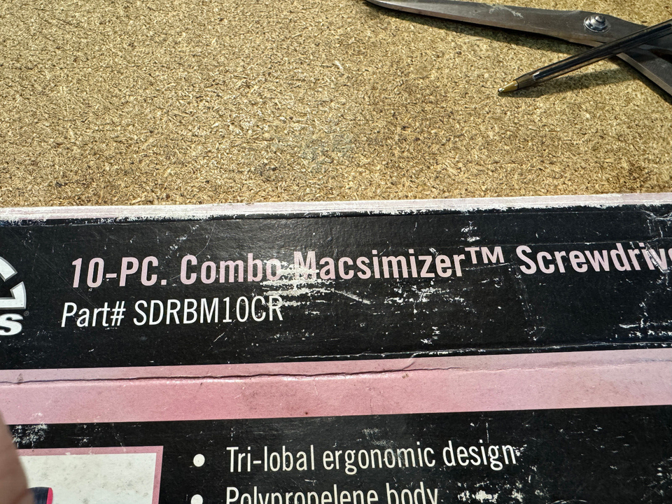 MAC Tools 10 Piece Combo Macsimizer Screwdriver Set Part No. SDRM10CR ...