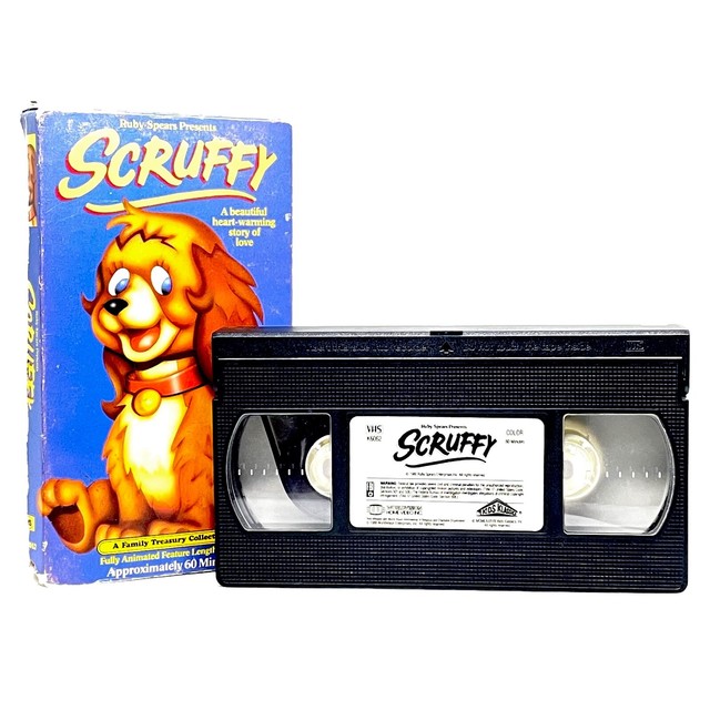 Ruby Spears Presents Scruffy VHS Animated Dog Cartoon 60 Minute 1988 N ...