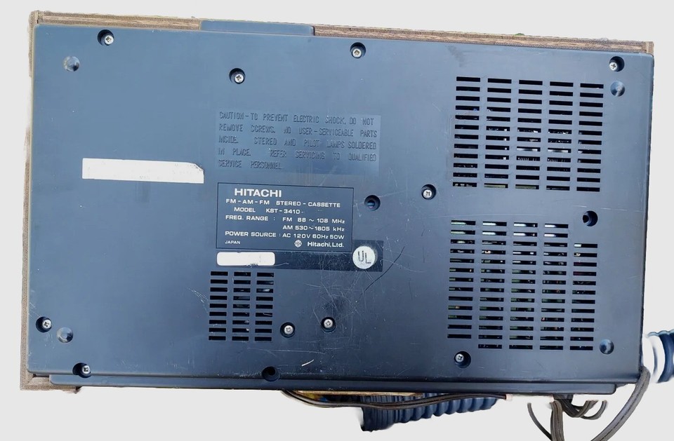 Vintage Hitachi KST-3410 Stereo AM/FM Receiver Cassette Player-No ...