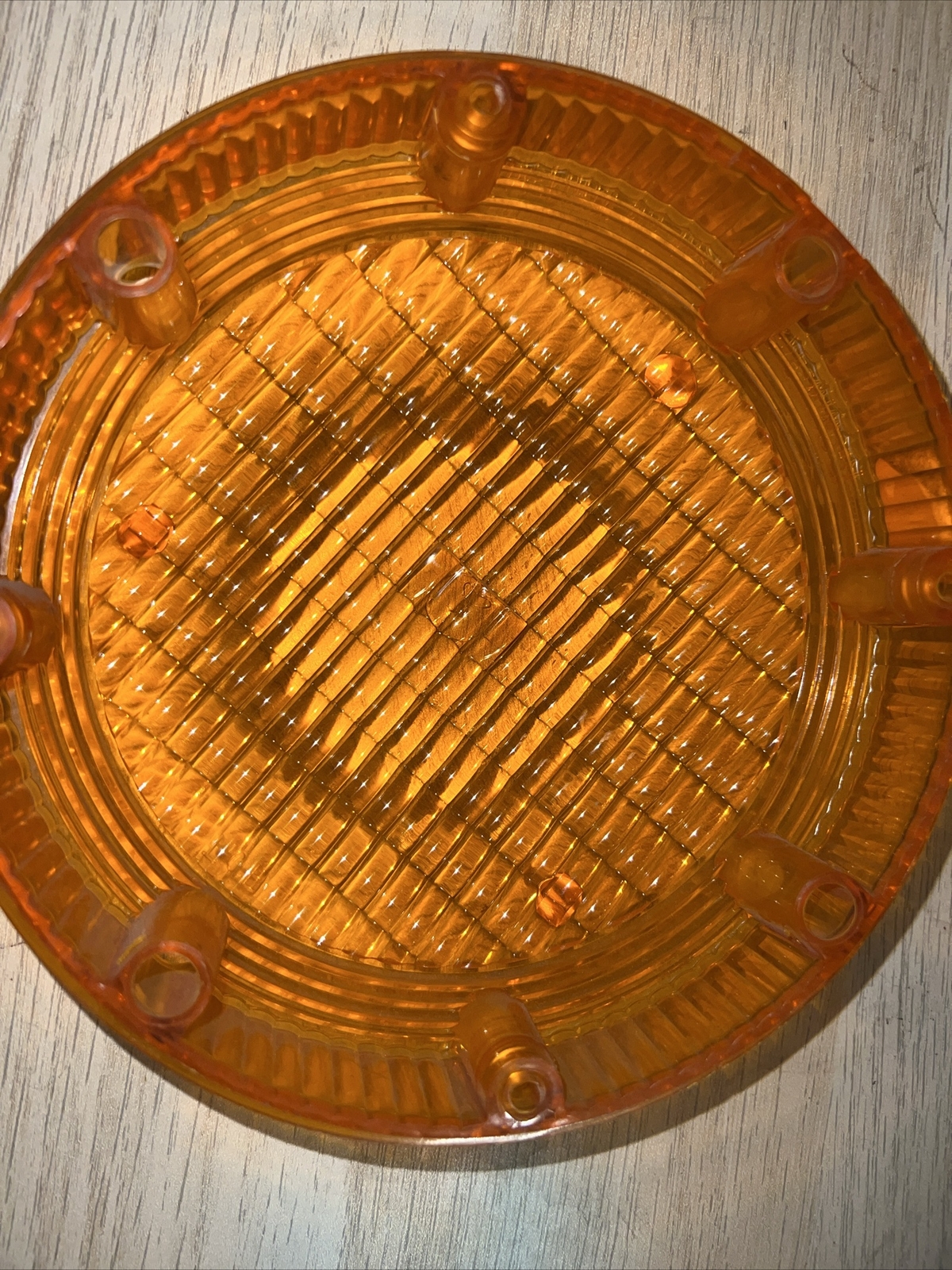 Weldon 1020 / 1004 Red Acrylic Fire Bus Camper Warning Round Lens 7 ...